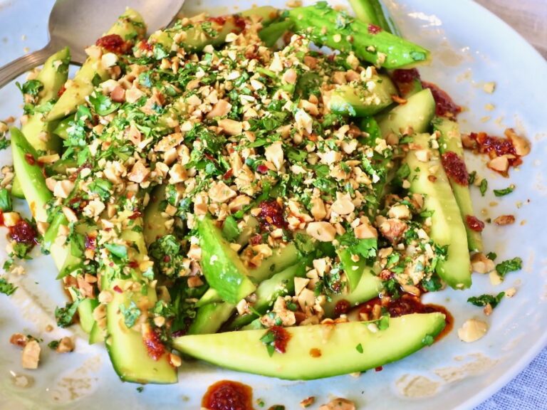 Cucumber Salad with Roasted Peanuts and Chile - My Lilikoi Kitchen
