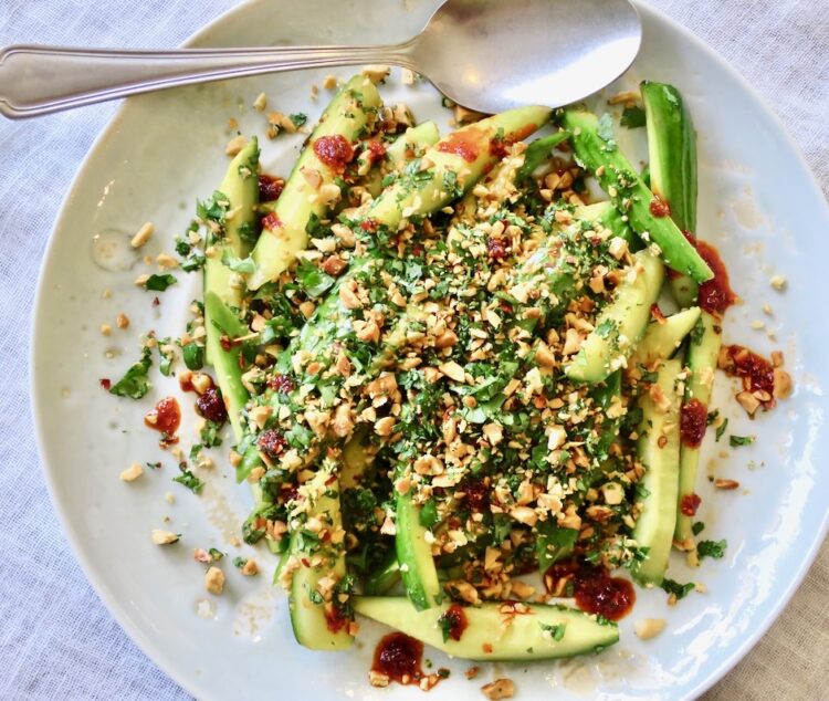 Cucumber Salad with Roasted Peanuts and Chile - My Lilikoi Kitchen