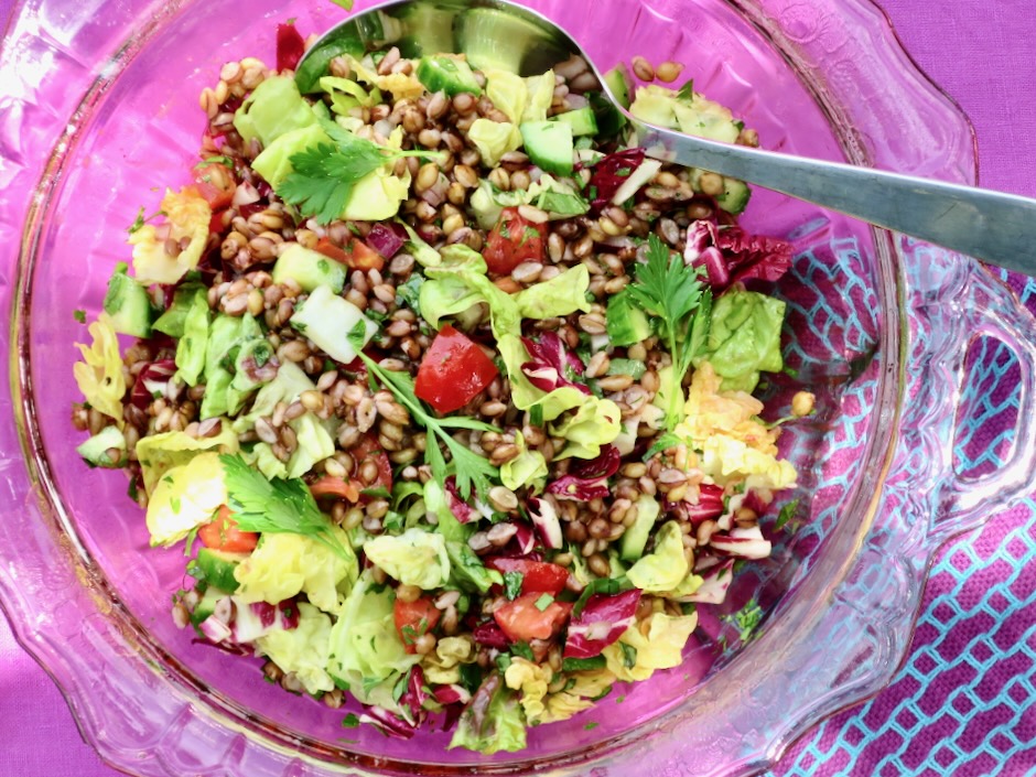 Purple Barley Salad with Fresh Herbs - My Lilikoi Kitchen